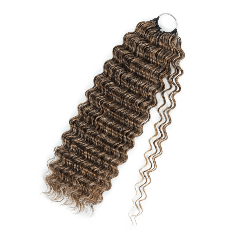 RhisoHair P4/27 Ash Blonde Highlight Deep Wave Crochet Hair Machine Ma ...